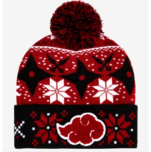 Other | Naruto Shippuden Akatsuki Fair Isle Beanie | Poshmark